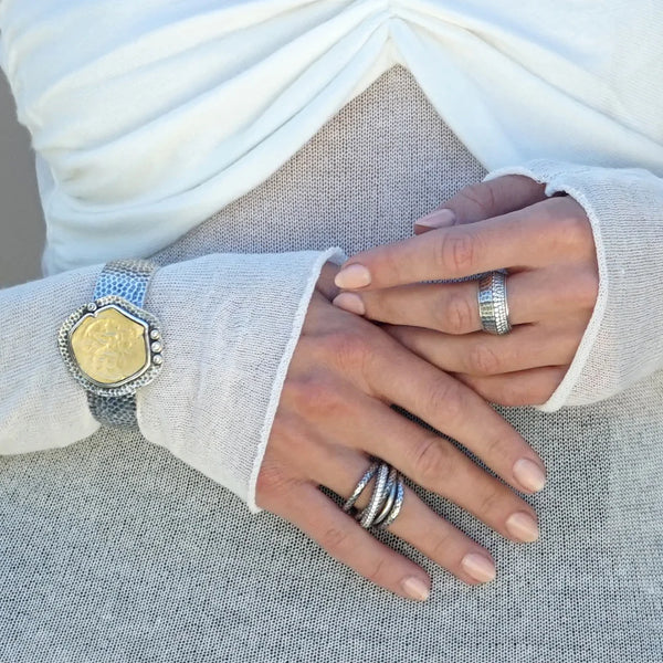 Tat2 Designs Almora Layered Band Ring – Vintage Silver Pavé ...