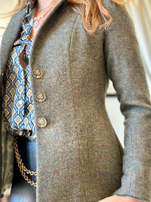 T.ba Jacket Tweed - PapillonStyles