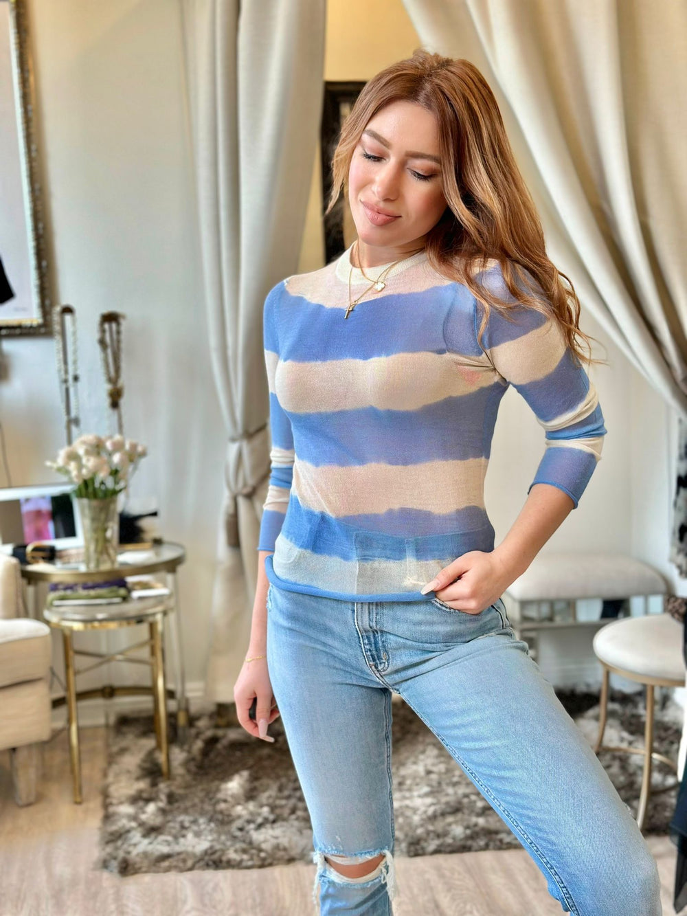 Irreplaceable Di Giordano Marghe Big Stripe Sweater - PapillonStyles