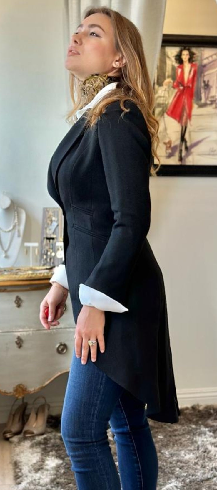 T.ba Levita Classic Short Coat Velvet Lux - PapillonStyles